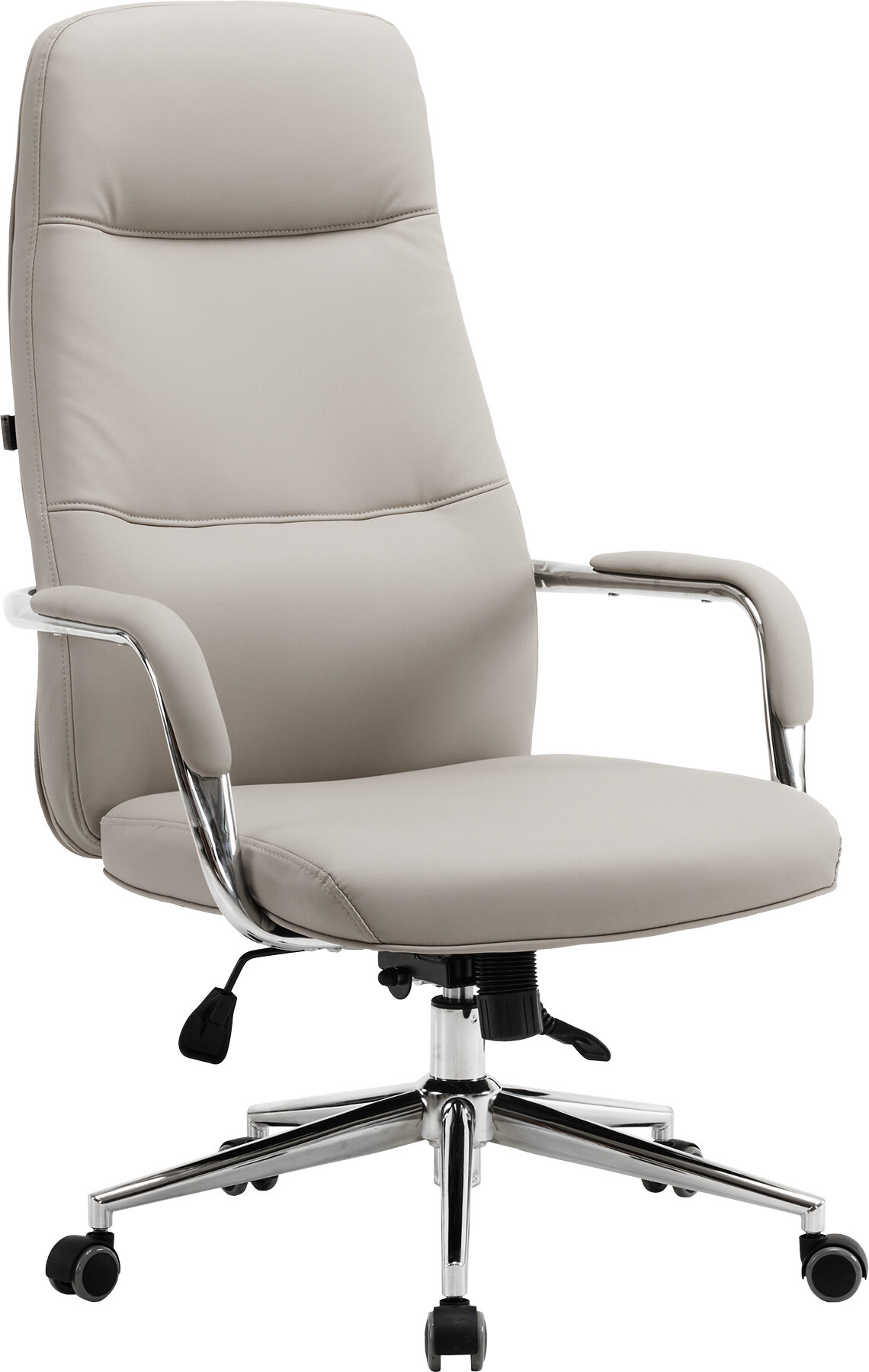 Кресло руководителя Vesta Everprof бежевый, хромированный, экокожа, металл, мягкое сиденье, с подлокотниками