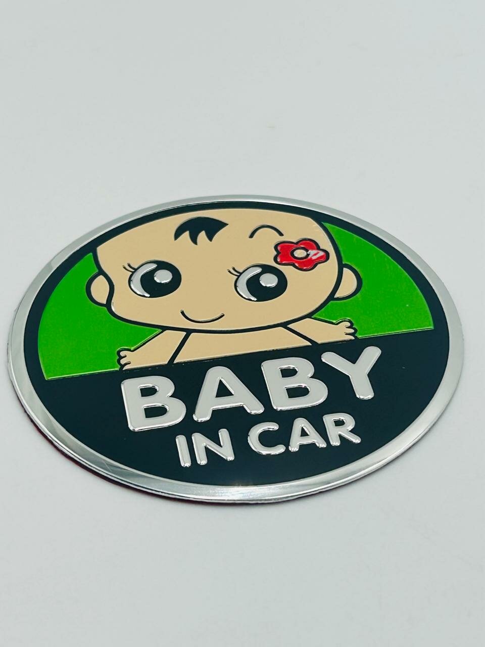 Шильдик надпись наклейка Baby In car 7.5см