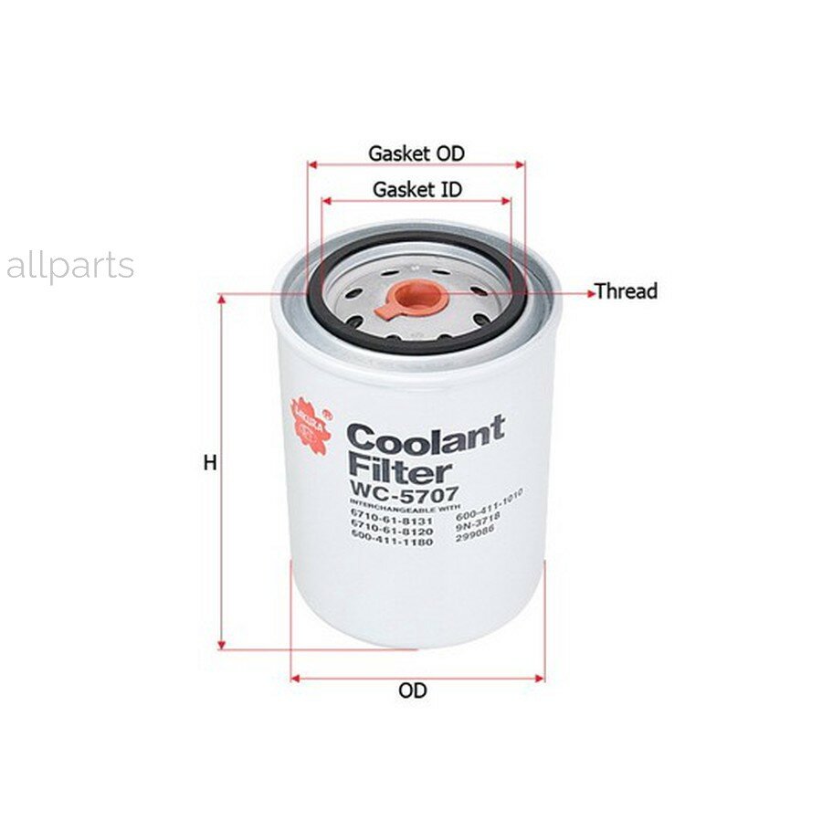 SAKURA WC5707 Sakura Фильтр охлаждающей жидкости WC5707