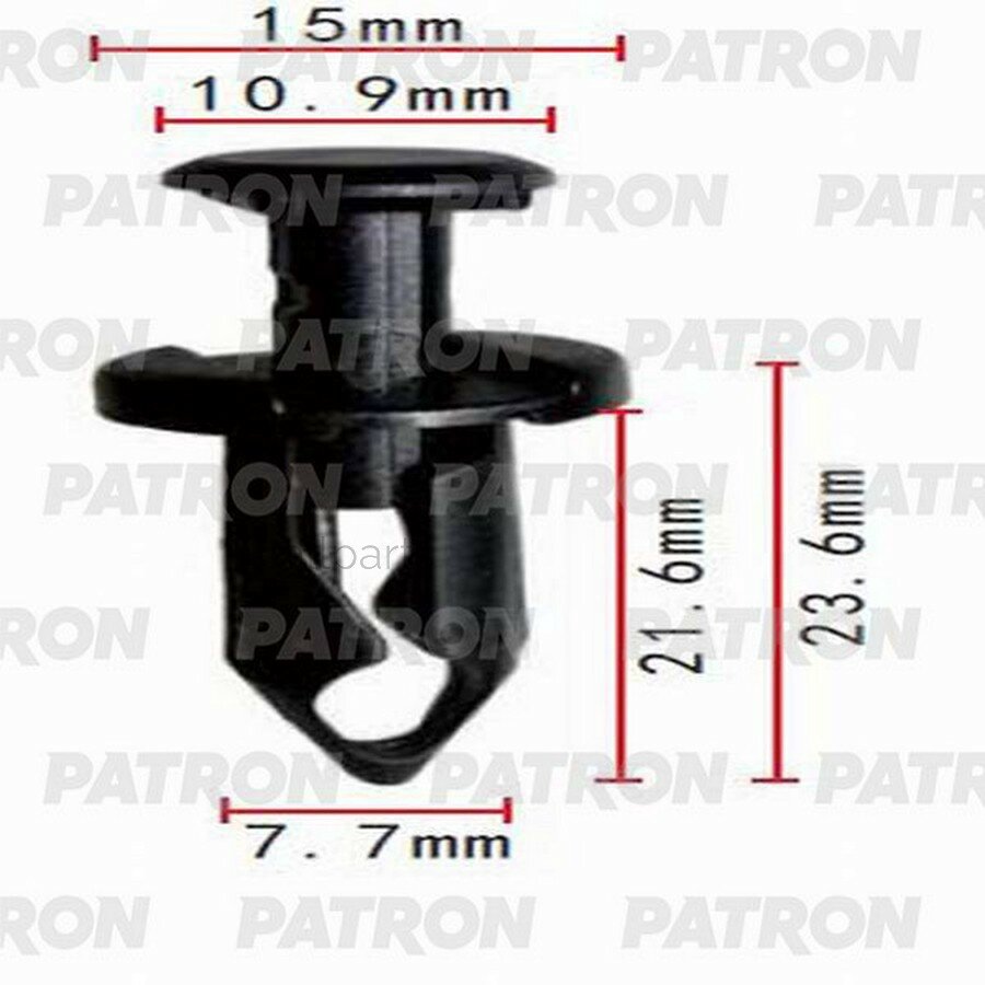 PATRON P37-0063 Клипса пластмассовая Ford, GM применяемость: брызговики, подкрылки. реш PATRON P37-0063