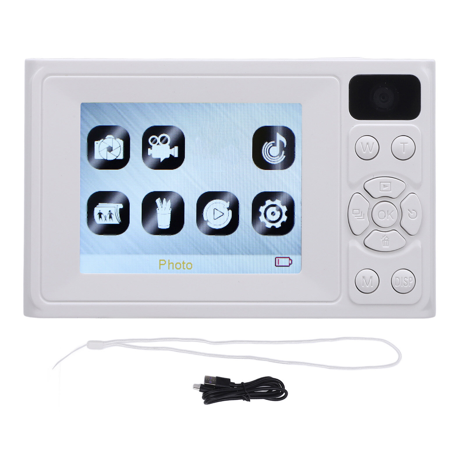 Цифровая камера с передней и задней камерой 2,4 -дюймовой цветовой экраны заполнить селфи -камера 1080p для студентов путешествий