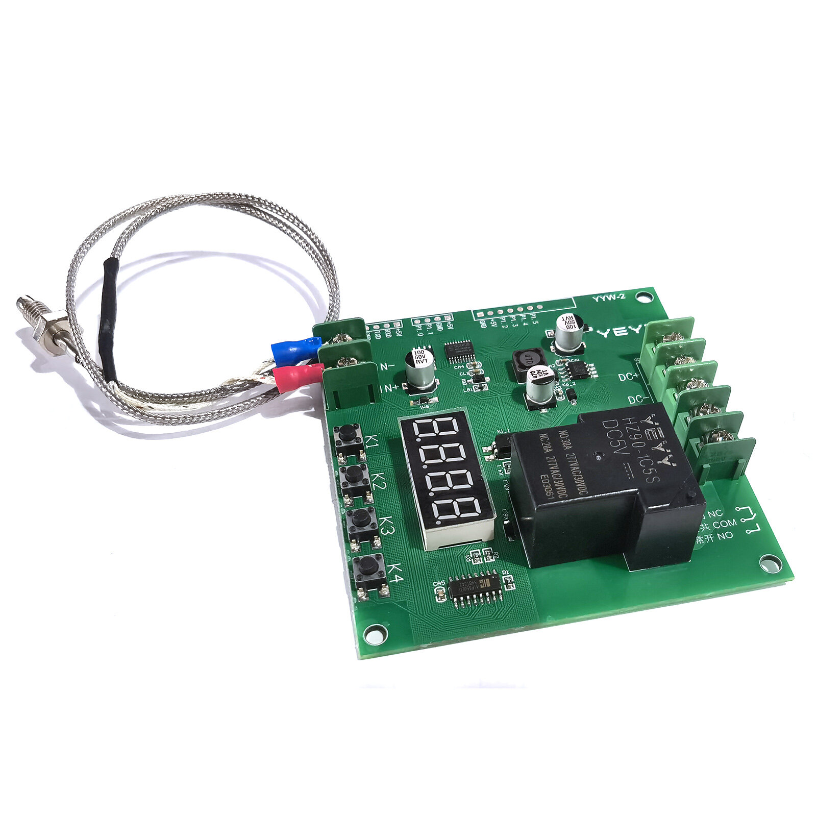 Модуль мини-светодиодного контроллера температуры 0~1000 ℃ с коммутационной платой управления температурой и датчиком типа К