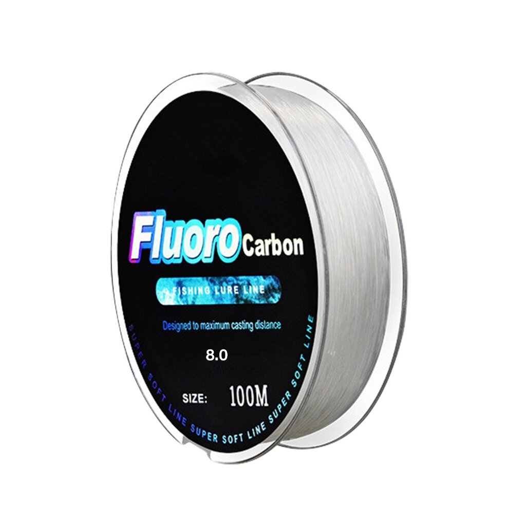 Рулон 100 метров капроновой нити белого цвета-№ 8.0