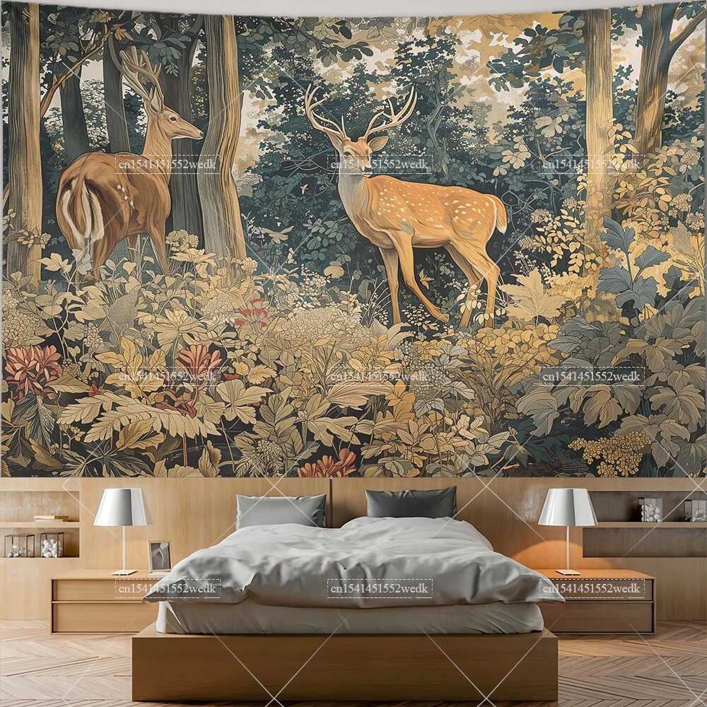 Гобелен на стену Олень в лесу, 200x150cm, AGT6535