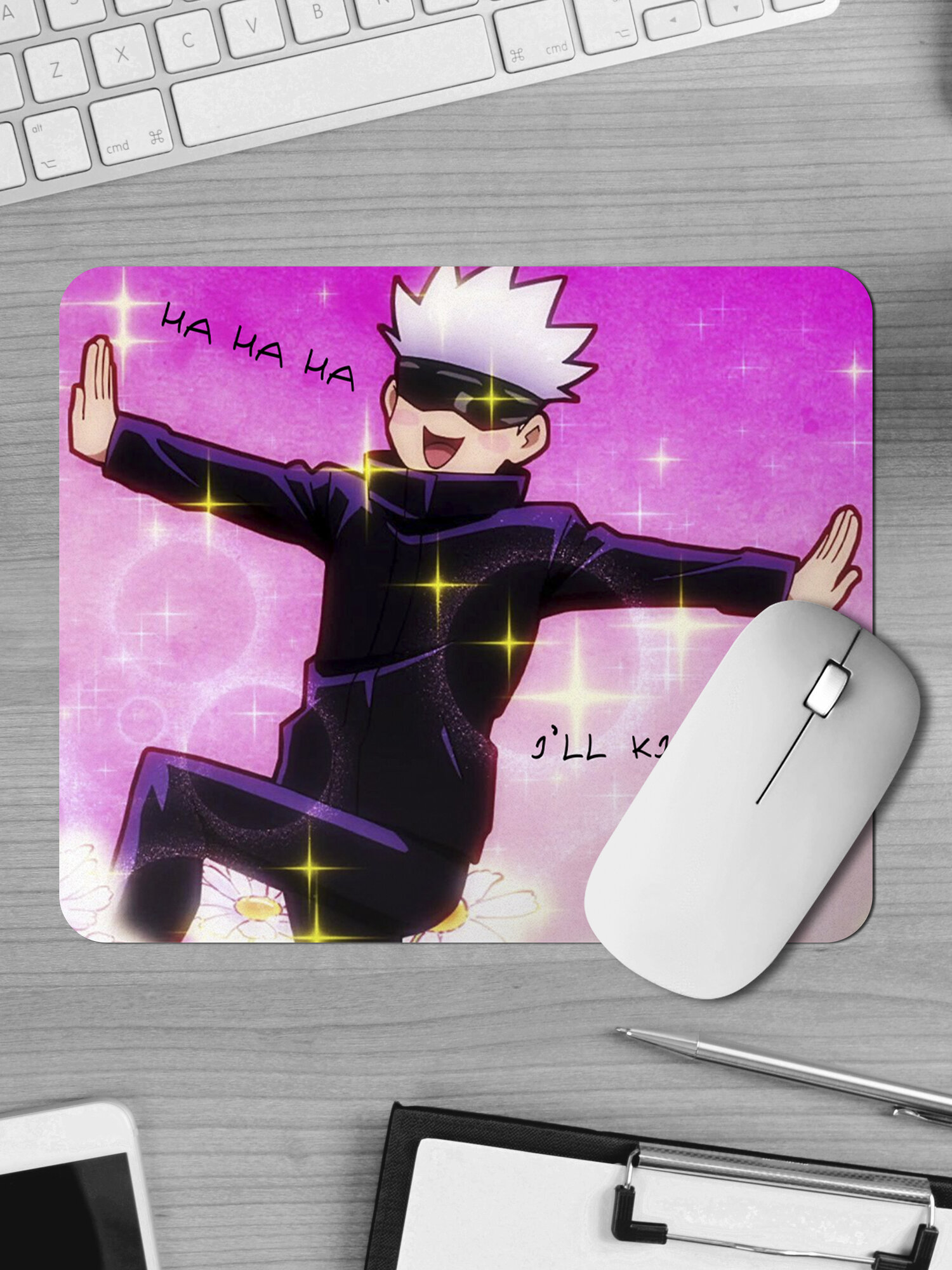 Коврик для мыши магическая битва / аниме / годжо сатору