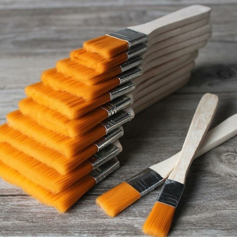 12pcs / set Деревянные кисти для масляной живописи--