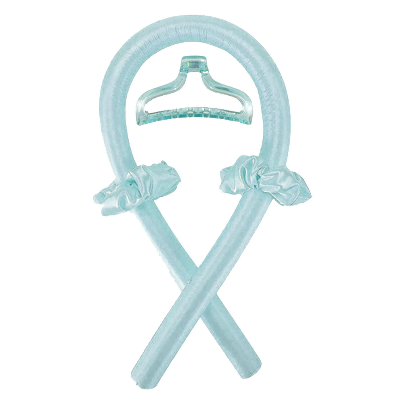 4 термобигуди для завивки волос, мягкие ленточные бигуди для укладки волос, многоразовые, без нагревания, с зажимом-крабом, мятно-зеленые