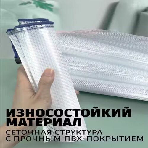 Папка-конверт А4 на молнии-застежке из полупрозрачной пластиковой сетки с кармашком для именной карточки , 5 штук