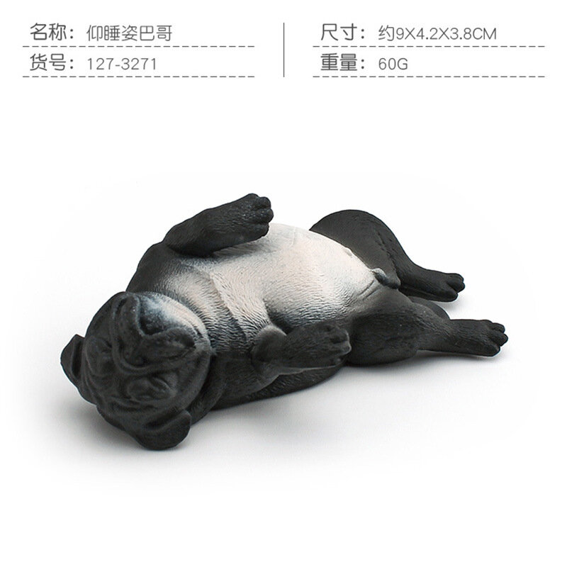 Реалистичная модель собаки для детей, когнитивная игрушка мопса, декор для домашних животных