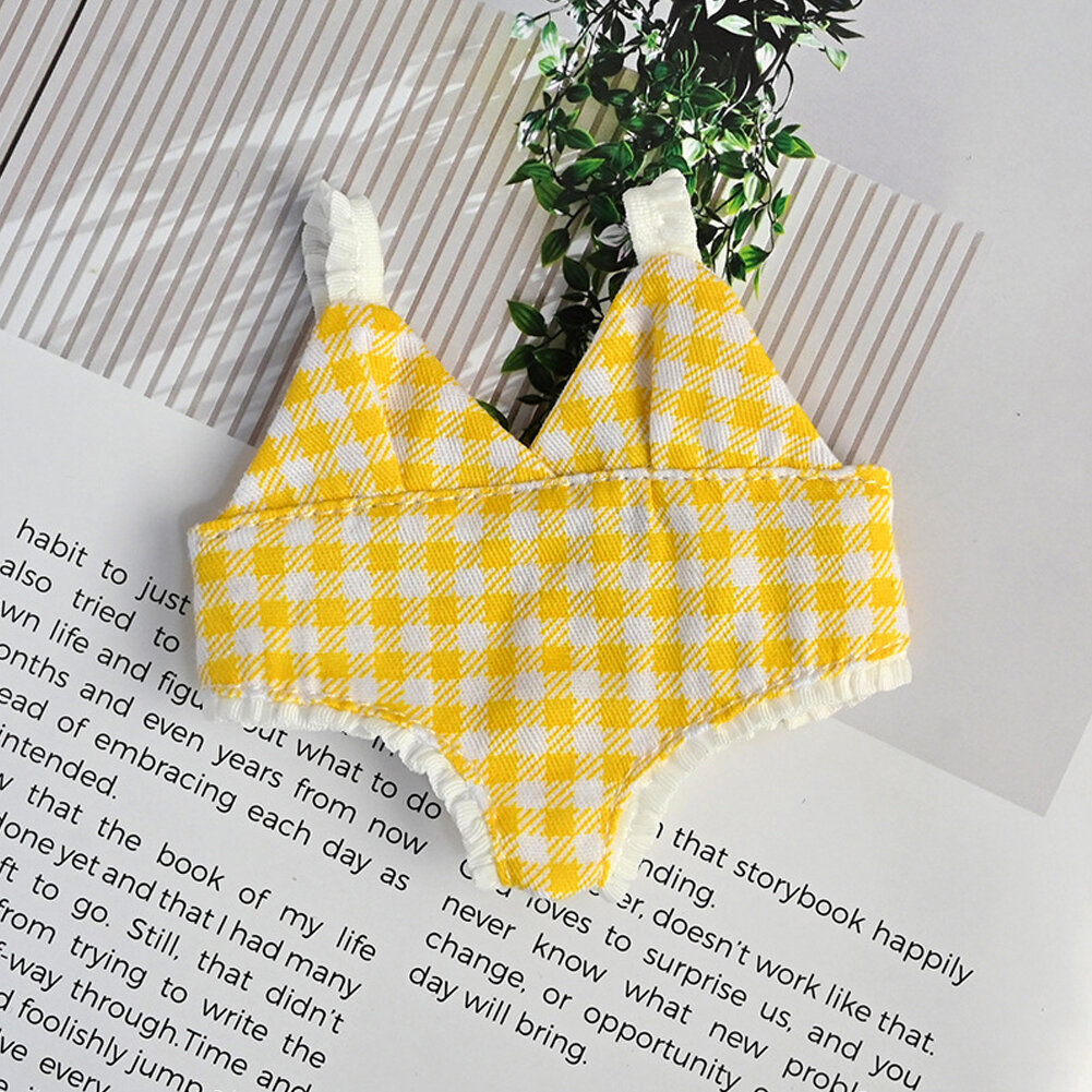 Купальник русалки в макароновом цвете для куклы Лабубу 17 см - яркие цвета для кукольной моды, Без куклы