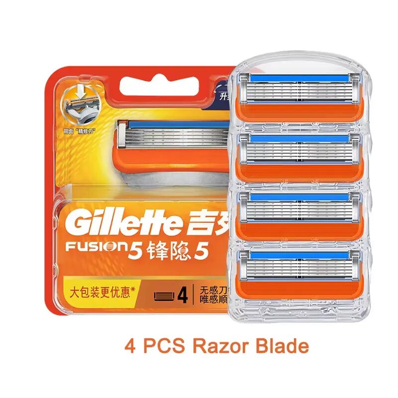 Лезвия Gillette Fusion 5 слоев 4 шт 4 pcs