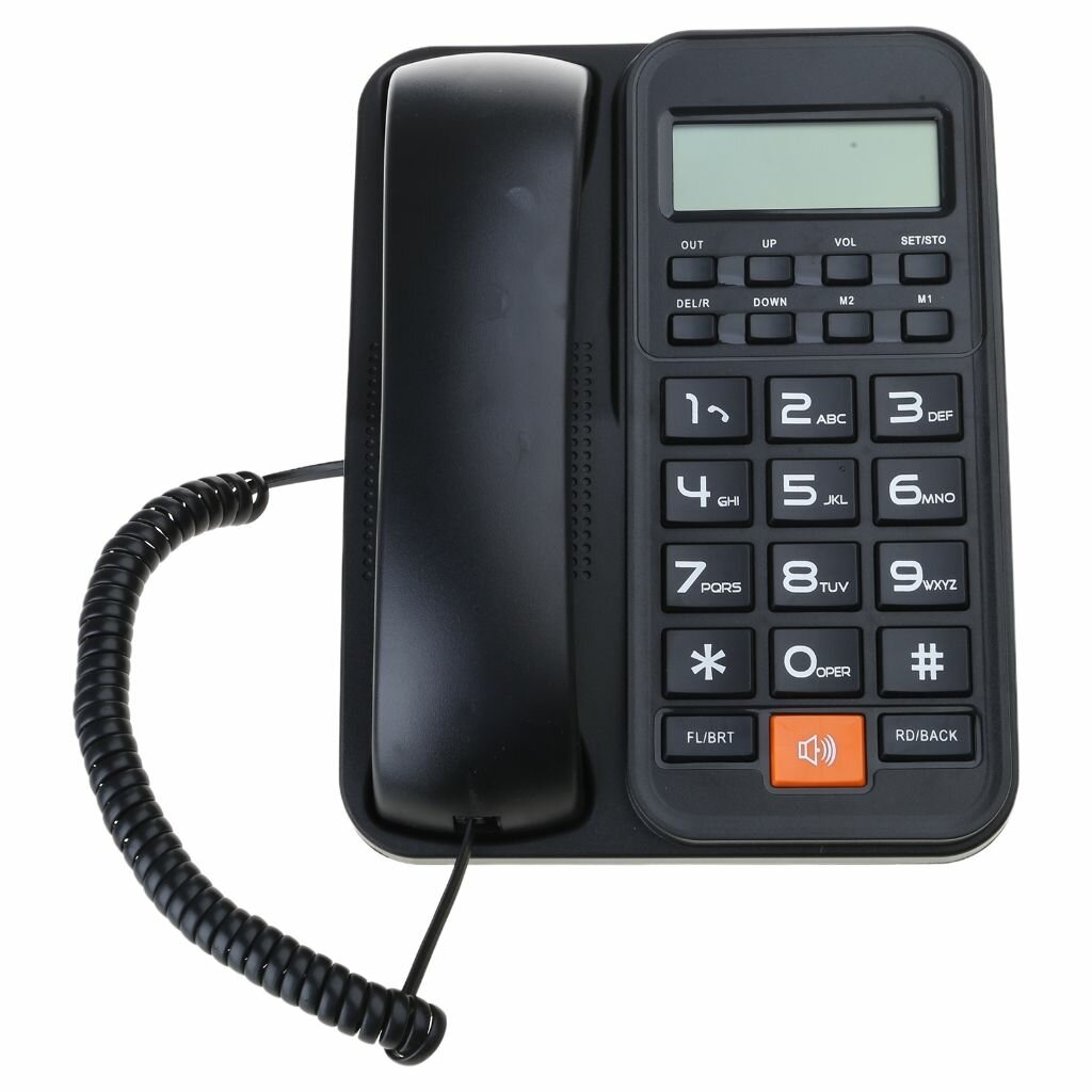 Английский телефонный офисный стационарный телефон бизнес-отеля-черный