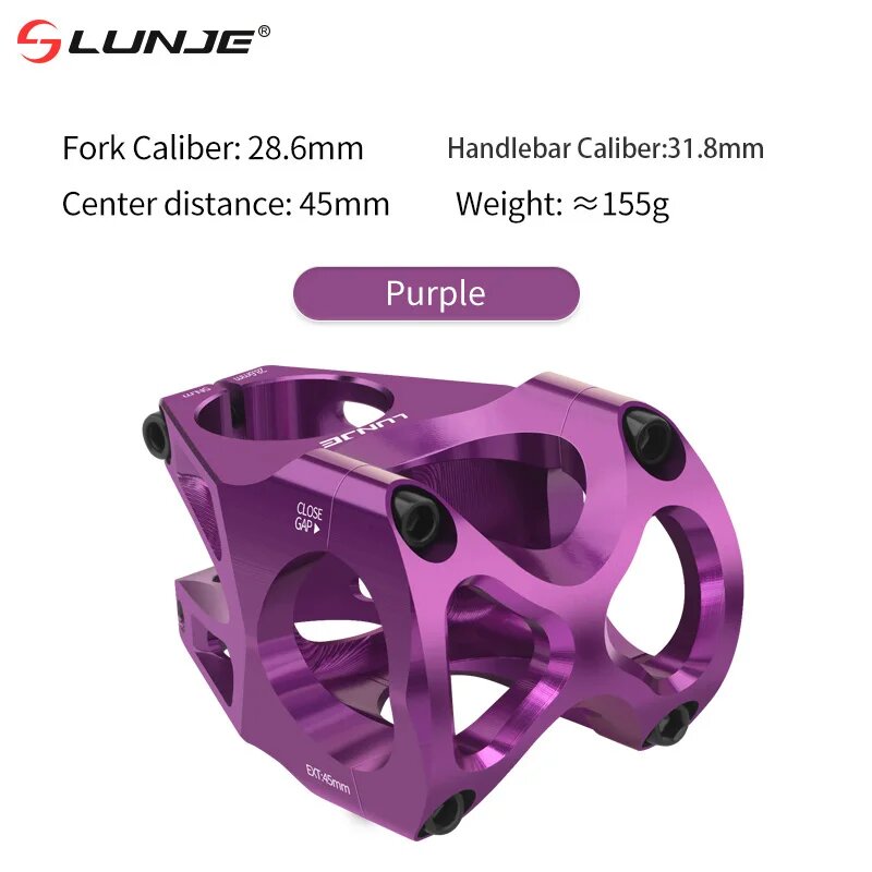Вынос руля LUNJE MTB Purple 31.8x45 мм
