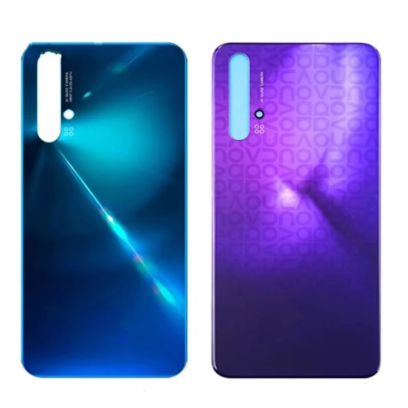 Новинка для Huawei Nova 5T, задняя крышка аккумулятора, 3D стеклянная панель, задняя дверь Purple