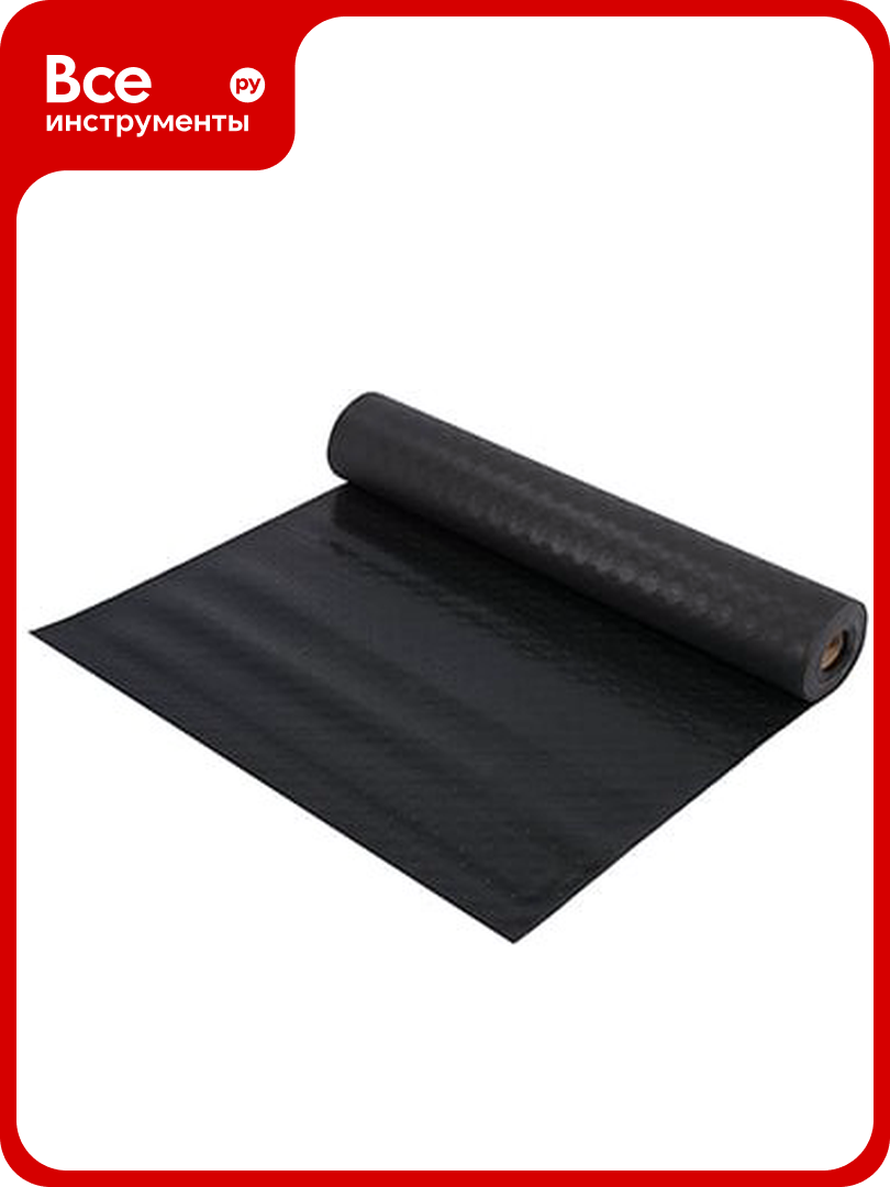 Коврик-дорожка VORTEX ПВХ 2,4 мм 0,9х10 м, против скольжения, черный 9x10, для помещений с высокой проходимостью