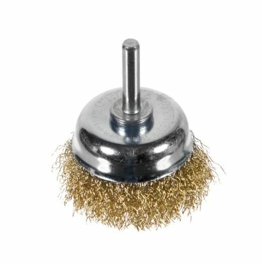 Щетка для дрели чашечная Dexter 50 мм латунированная сталь