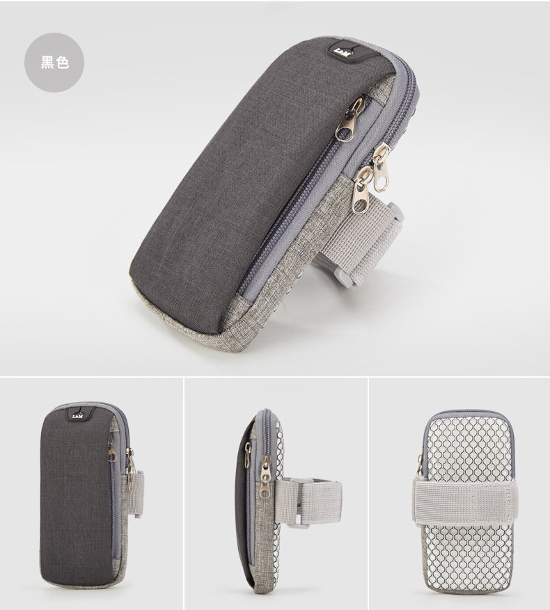 Спортивный чехол на руку для телефона, сумка на плечо, сумка для бега на запястье, черный