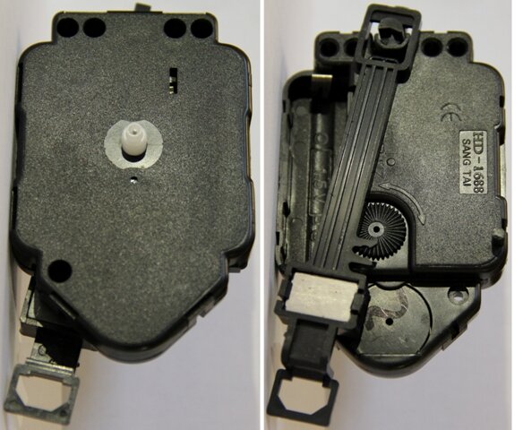 Механизм для настенных часов c маятником Sangtai, дискретный ход, размер шток 8мм