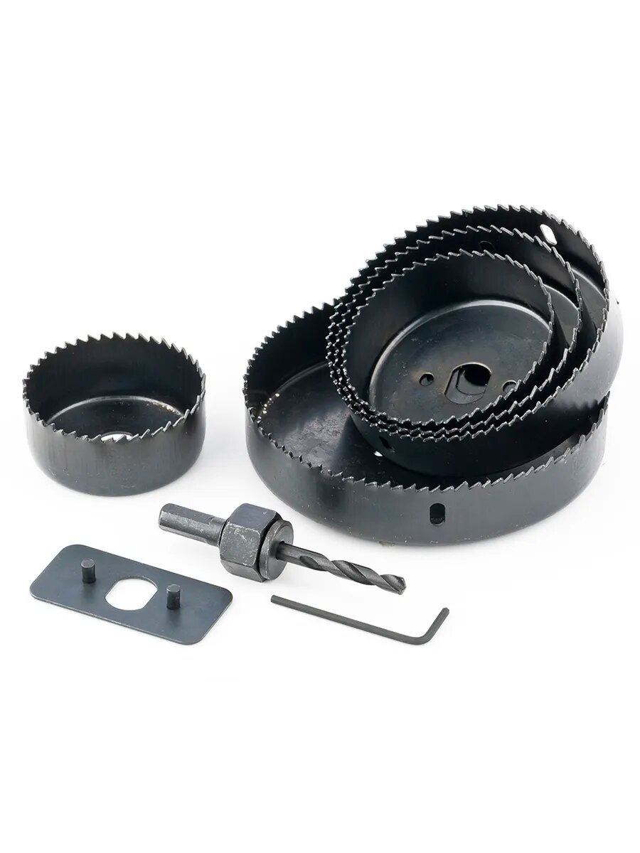 Набор кольцевых пил по дереву 64-127 мм 8 шт