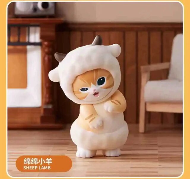 Miniso Mofusand Fluffy Party Series Blind Box Toy Милая фигурка Kawaii Anime Фигурки Коллекционные игрушки Mystery Box Детский подарок на день рождения