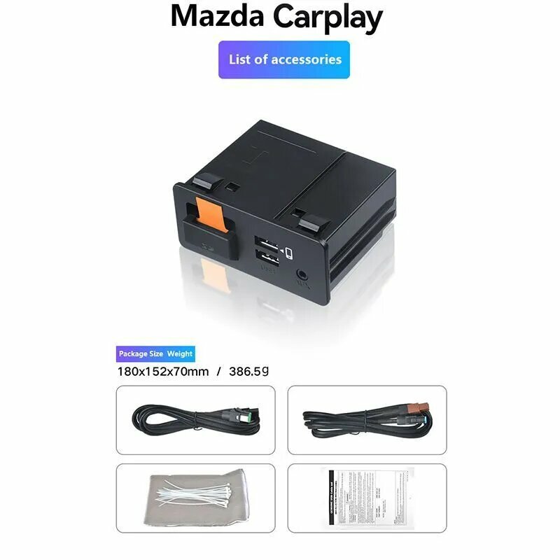 KNOW EASY-P2 Apple CarPlay Android Auto USB -адаптер OEM OEM для модернизации Mazda 2 3 6 Cx30 CX5 CX8 CX9 MX5 TK78669U0C