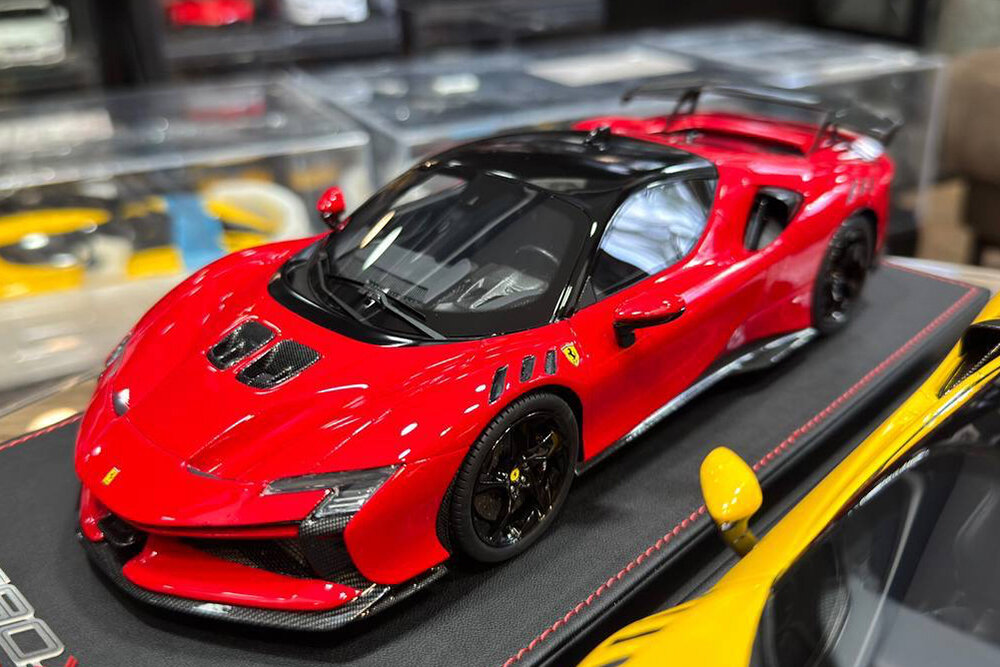 Модель коллекционная AT Ferrari SF90XX stradale 2025 red / феррари СФ90 страдале красный (номер 02 из 20)