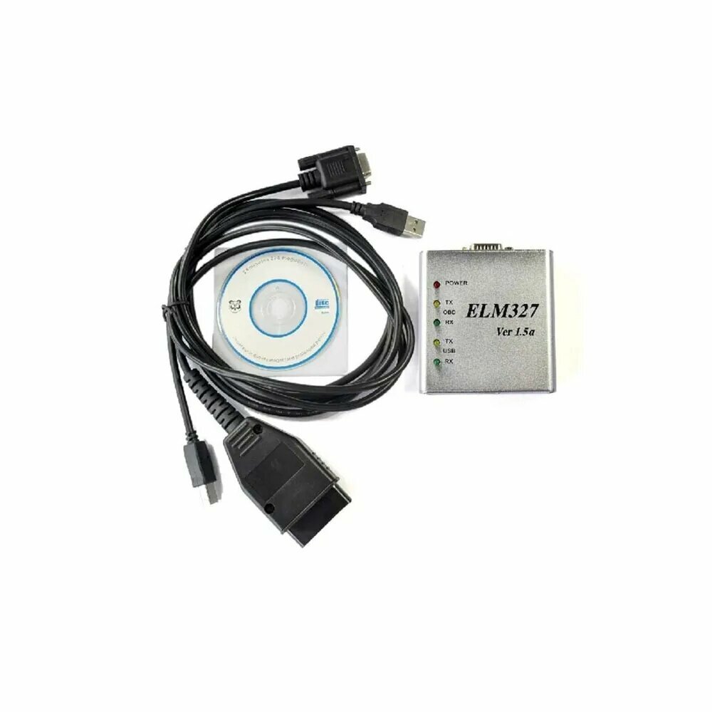 ELM327 v1.5 USB - оригинальный CAN-сканер OBD2 с чипом FT232RL (диагностика авто, адаптер для ПК)