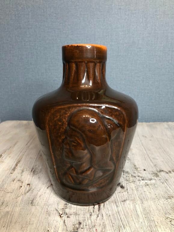 Ваза винтажная, агитационная, СССР "200 лет салавату юлаеву", 19.5см, керамика