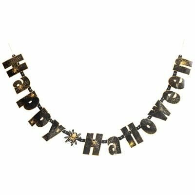Гирлянда весёлая затея "Happy Halloween", Паутина, буквы, 220 см