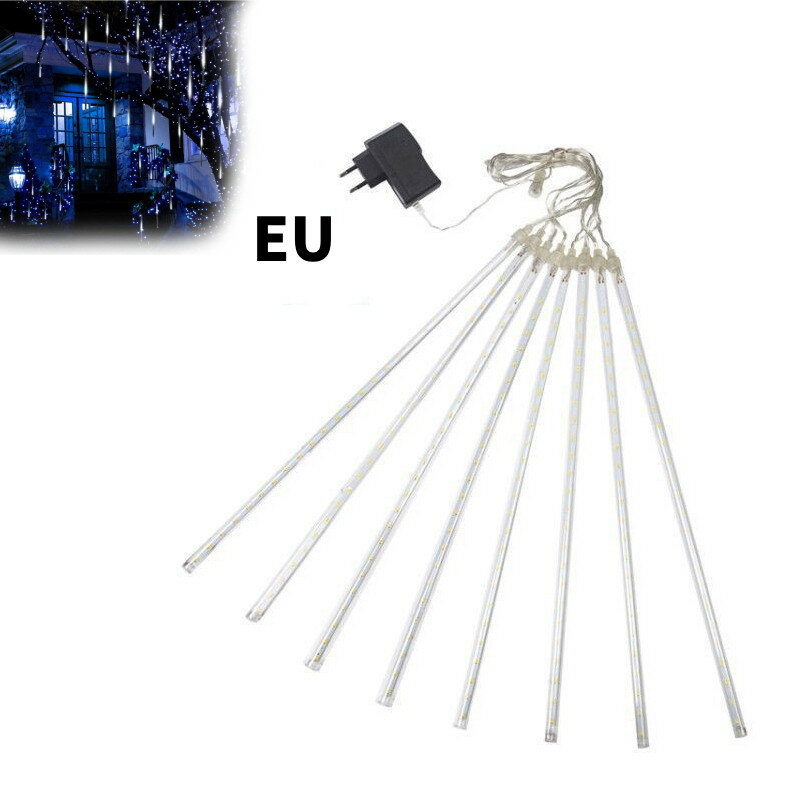 Светодиодные звезды дождь занавес свет с водонепроницаемым дизайном для рождественских и сезонных мероприятий теплый белый ев