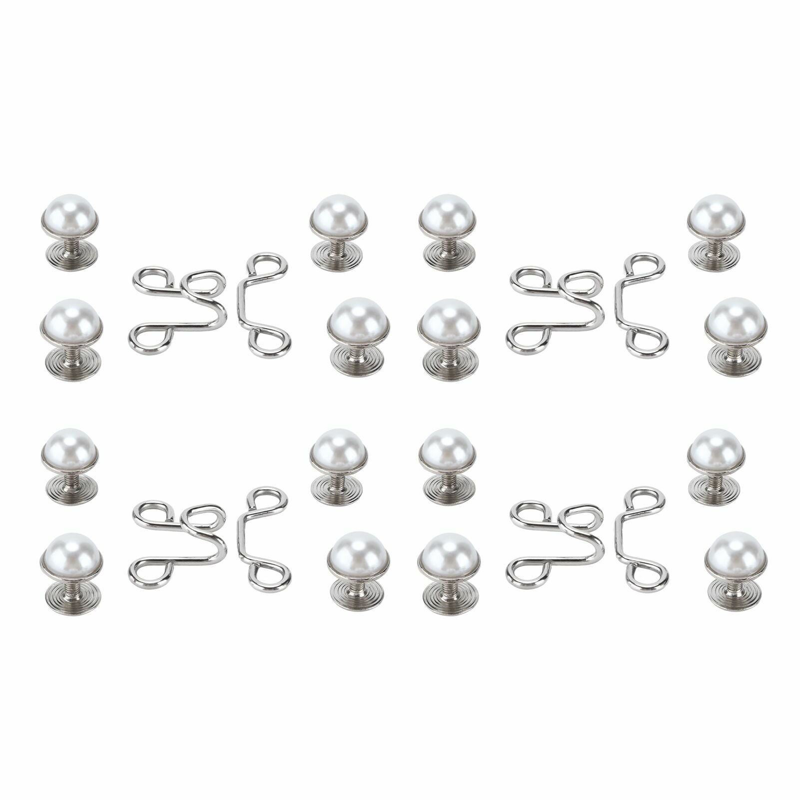 16 шт. булавок для пуговиц, белый жемчуг