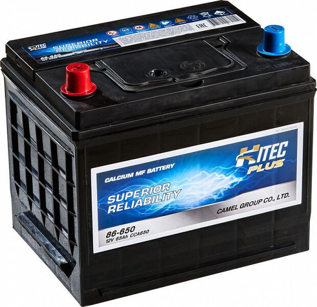 Аккумулятор автомобильный HITEC 86-650 65Ah 650 пп 232x175x200