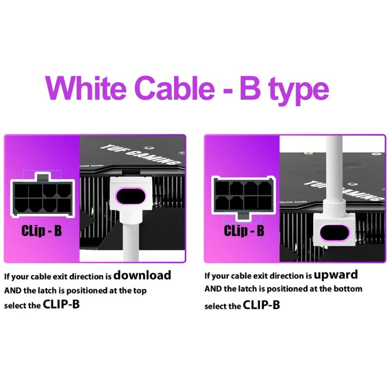 AIJS 8PIN GPU Удлинительный кабель с ARGB 8Pin-GPU-White-B