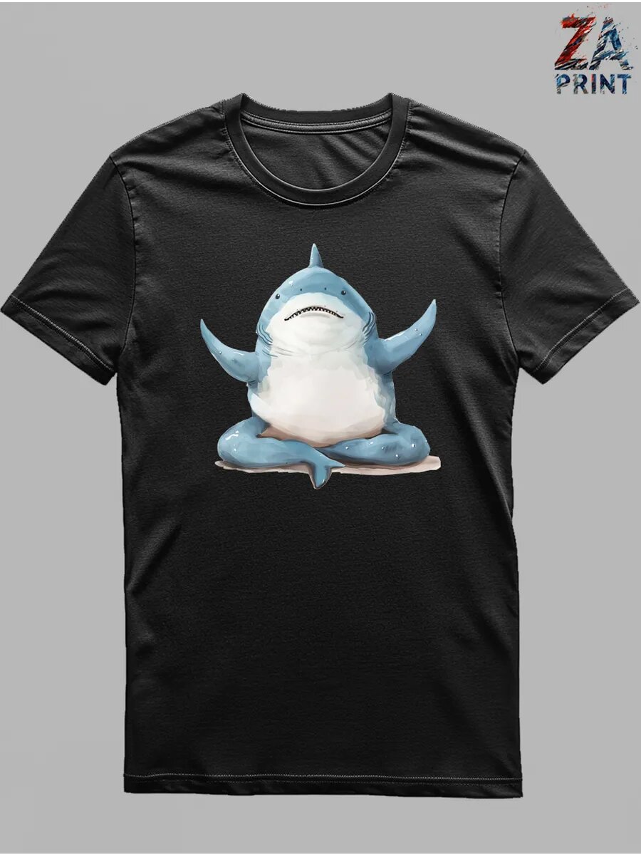 Футболка йога акула