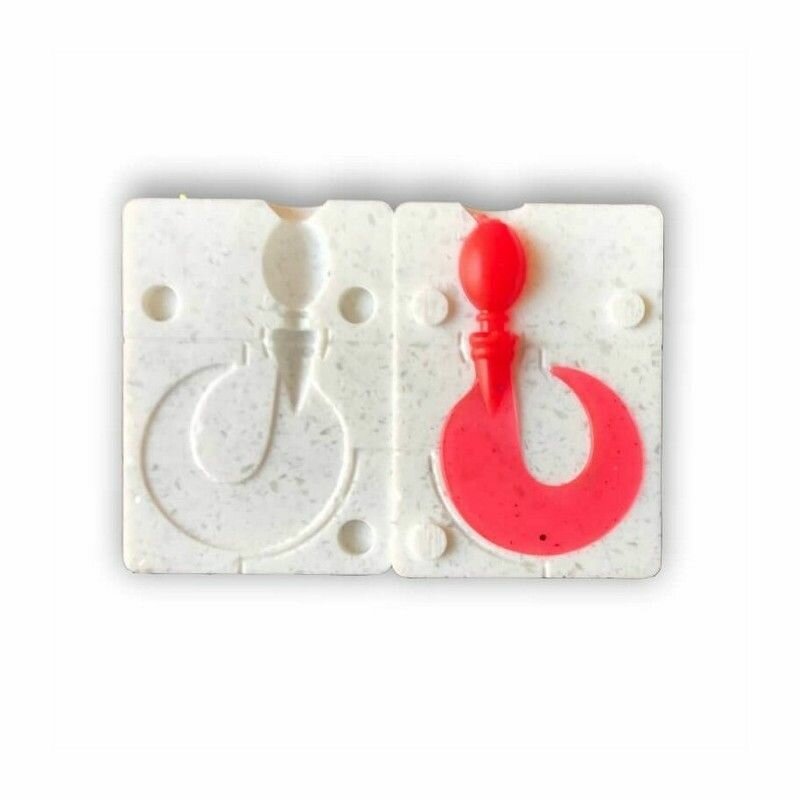 Форма для литья силиконовых рыболовных приманок Хвост 5vr 2,6", 65mm, 1 место