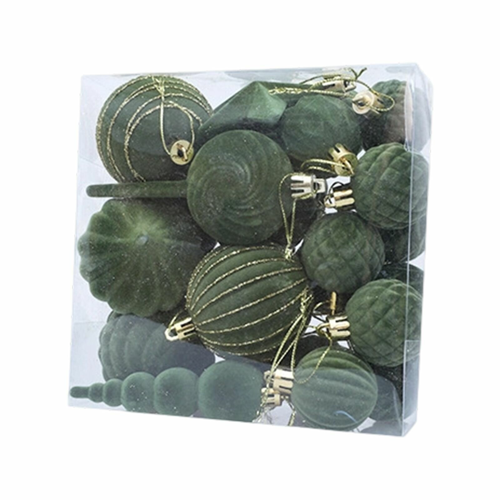 24шт Фестивальные Стекающиеся шары Разных цветов для рождественских украшений дома