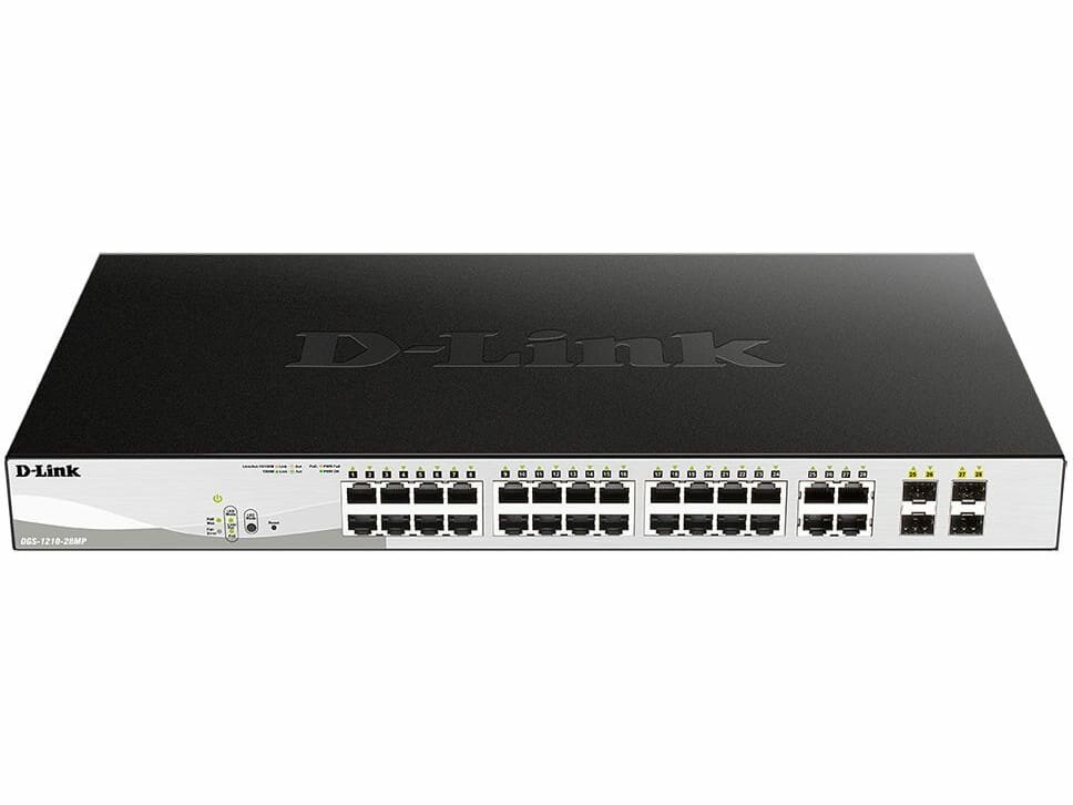 Коммутатор D-Link DGS-1210-28MP/FL1A 28G 24PoE+ 370W управляемый