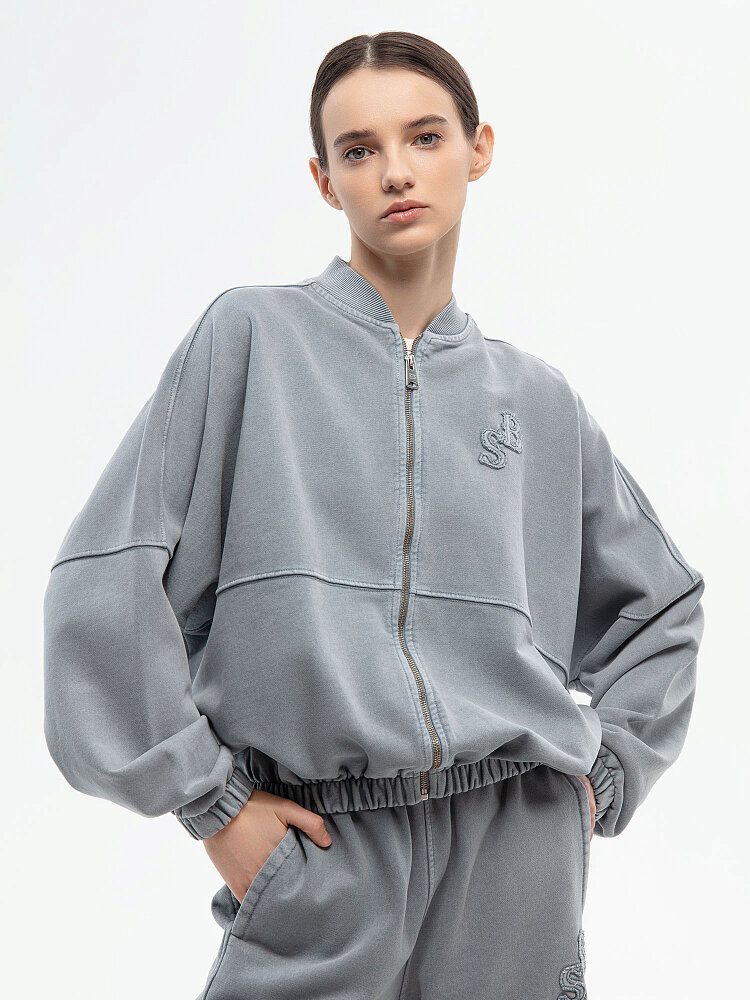 Толстовка Washed French Terry Full Zip Hoodie