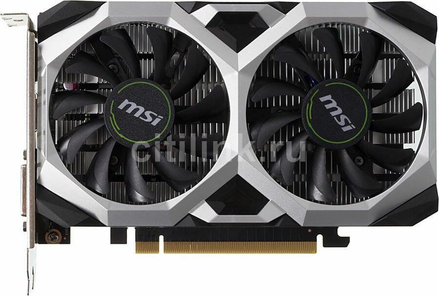 Видеокарта MSI GeForce GTX 1650 GTX 1650 (VENTUS XS 4G OC) - PCI-E 3.0, 4 ГБ, GDDR5, 128 бит, HDMI, DVI, DisplayPort, GPU 1485 МГц