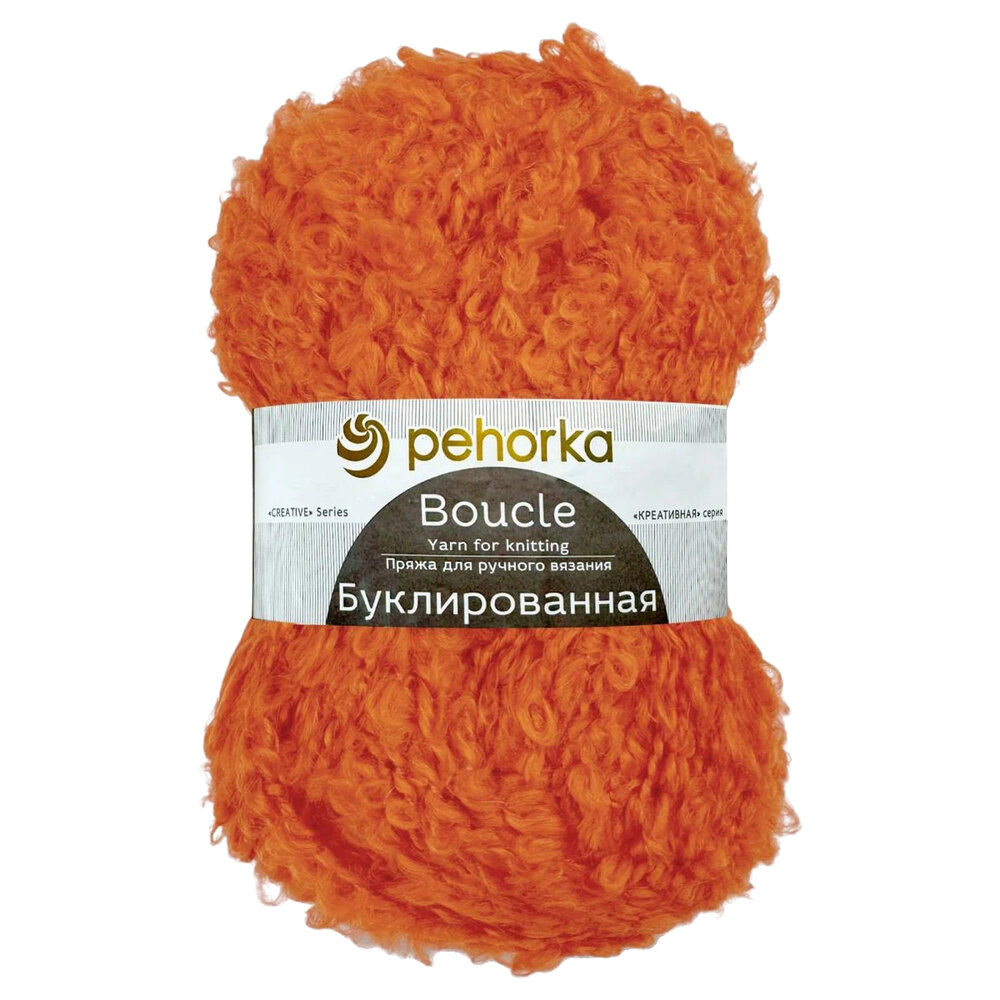 Пряжа для вязания Пехорка Буклированная 030 светлый терракот 200 гр/220 м 30% мохер, 20% шерсть, 50% акрил