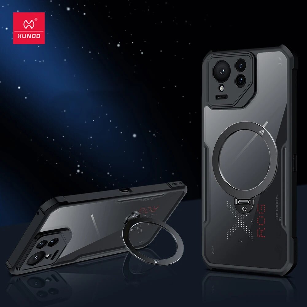 Чехол Xundd для Asus ROG Phone 9 Pro Phone 9 8 7, подушка безопасности, защита объектива с защитой от падения, задняя прозрачная крышка для ROG 9 Pro, чехол, Magnetic Stand Case, 1 Piece Case, For ROG Phone 9 Pro