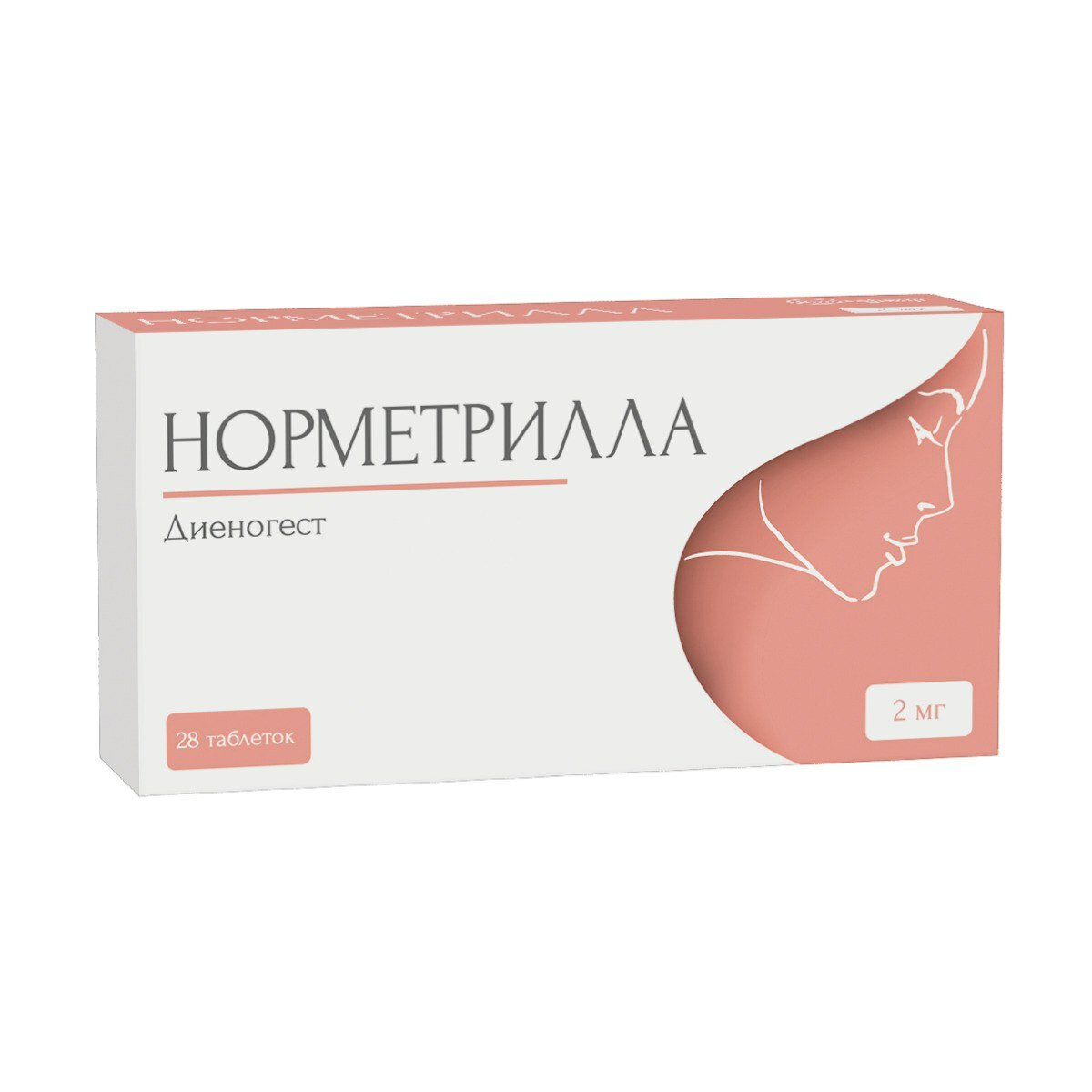 Норметрилла, таблетки 2 мг, 28 шт, для лечения эндометриоза, диеногест