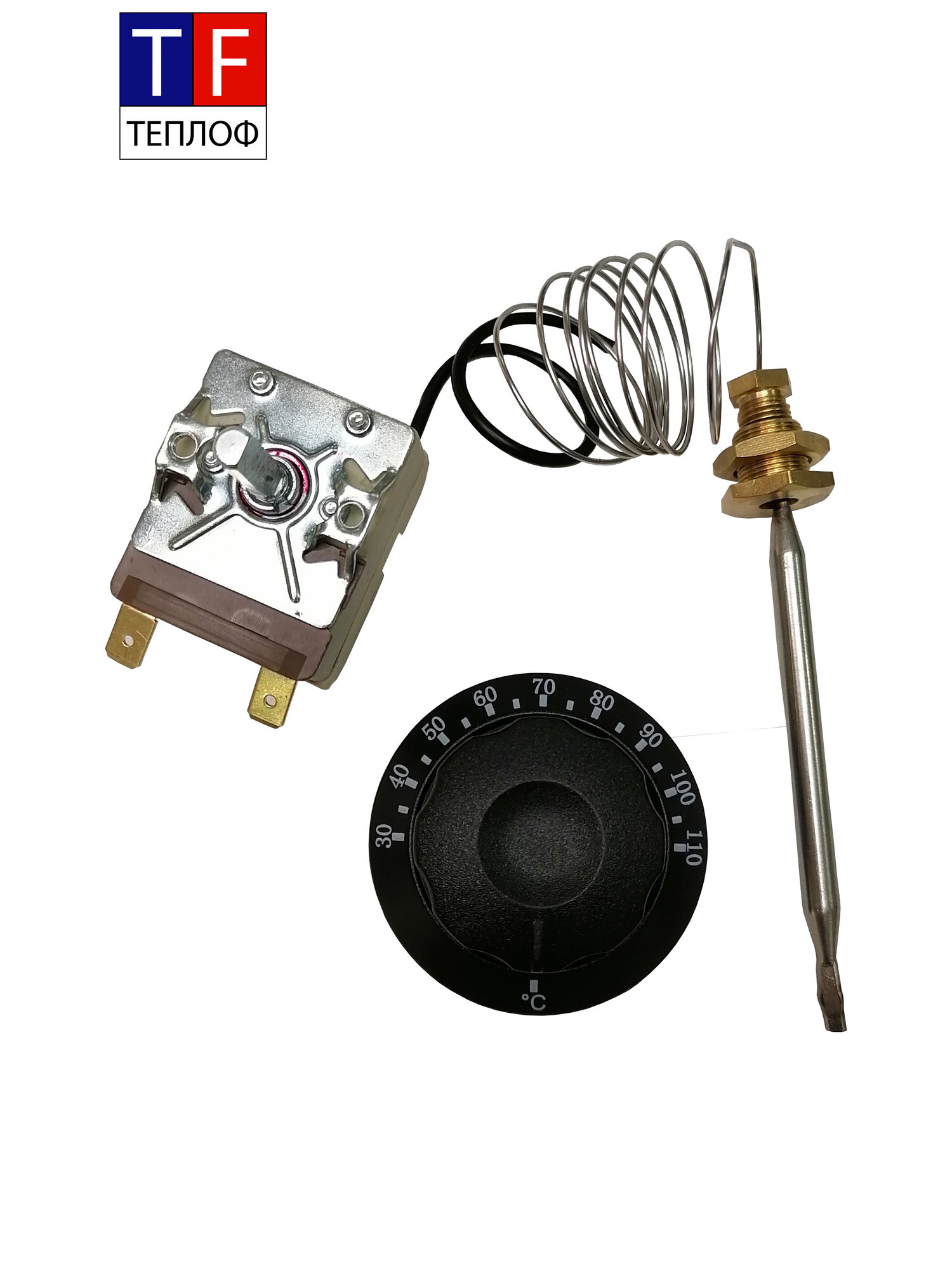 Термостат капиллярный 30-110С 20А (с ручкой), длина капилляра 0,9 м