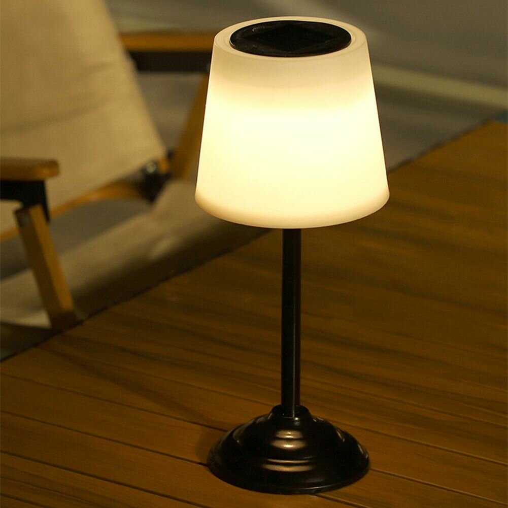 Солнечная настольная лампа, светодиодный наружный декоративный ночник, теплый свет, подходит для спальни, гостиной и т. д.