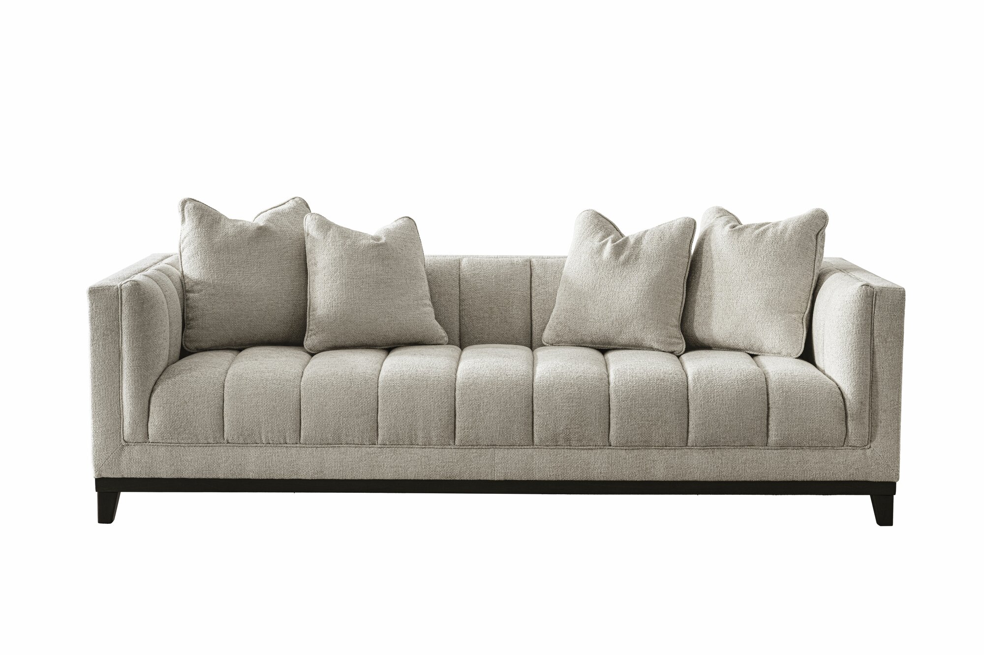 Диван Irving, Каркас - березовая фанера, Наполнитель - ППУ, Пружины, Ножки - каучуковое дерево, Обивка - ткань (состав: