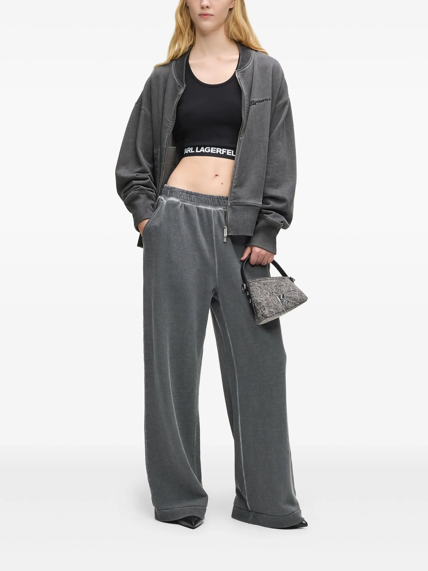 Толстовка KARL LAGERFELD JEANS, размер XS, , grey — фото 1