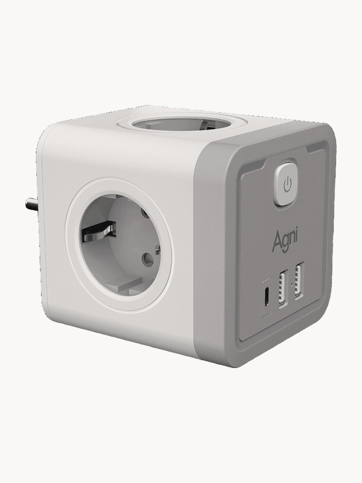 Тройник для розетки AGNI, с заземлением, 2 Usb-порта, 1 порт Type-C, 16 A, быстрая зарядка