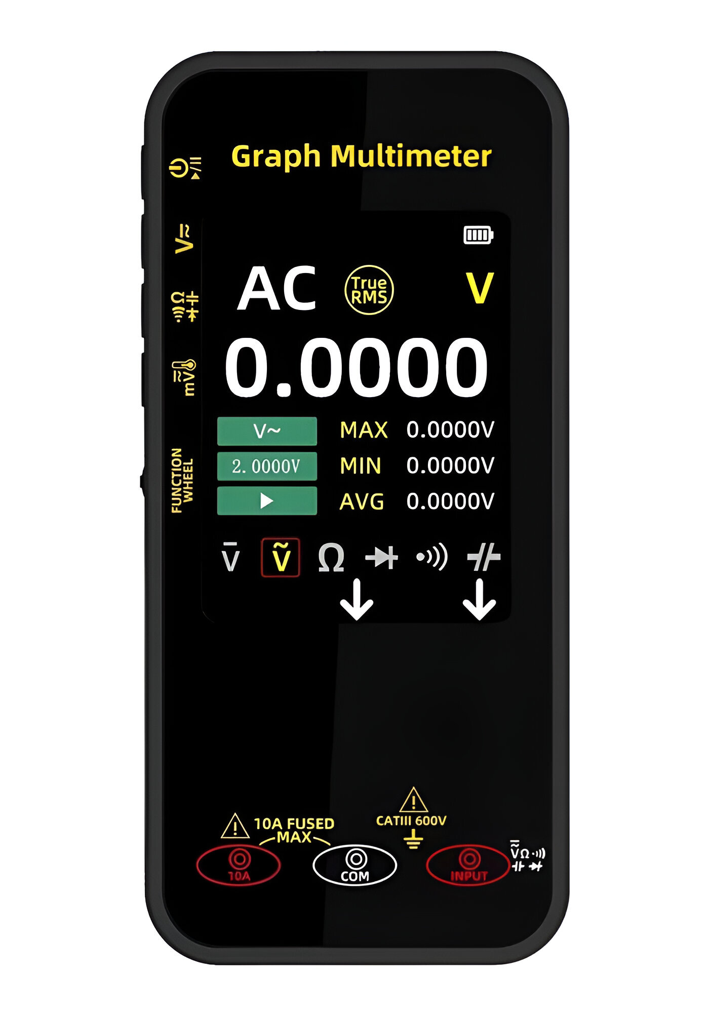 Мультиметр BSIDE S500, цифровой, 750 В, 10 А, 200 Ом, 1200мАч