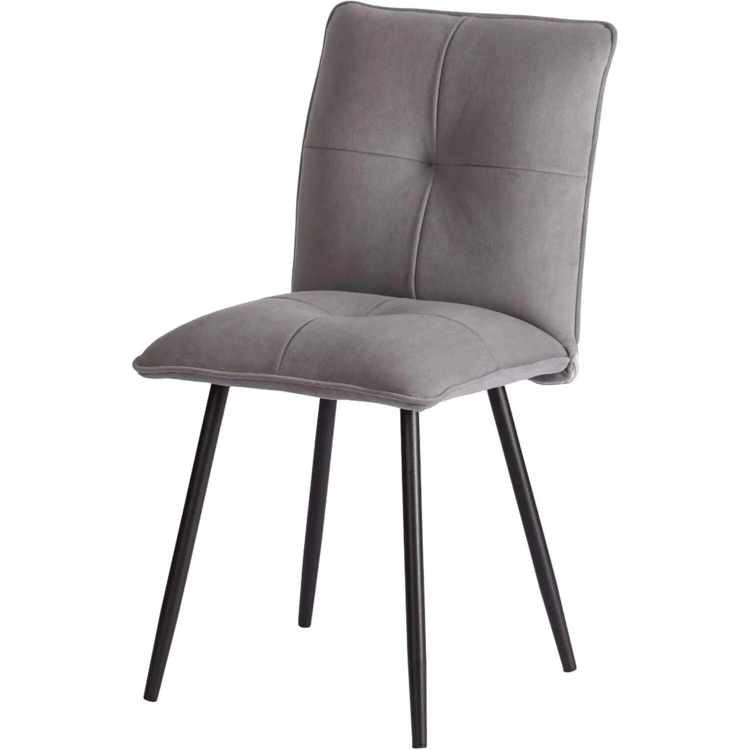 Стул Комус Мебель Flip велюр , 41х55х88, серый/черный