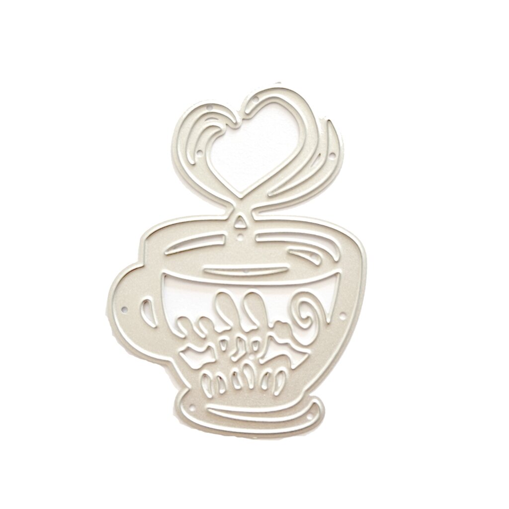 Вырубные металлические шаблоны в форме сердца для кофе